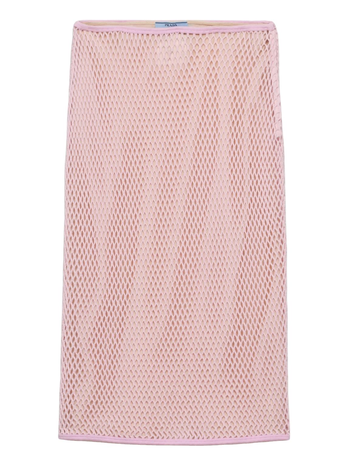 PRADA Prada Logo Plaque Midi Skirt